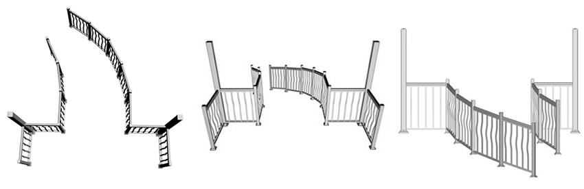 Curved Railings Product – Alumarail Manufacturing Inc.